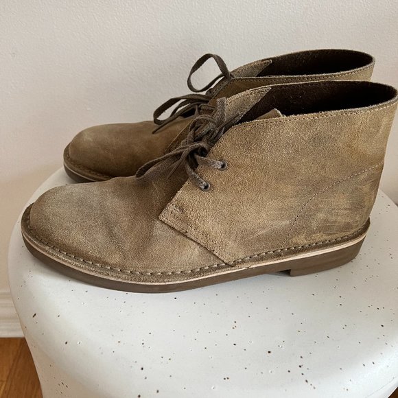 Clarks | Shoes | Clarks Mens Shoes Bushacre 2 Chukka Boot Taupe Suede 9 ...